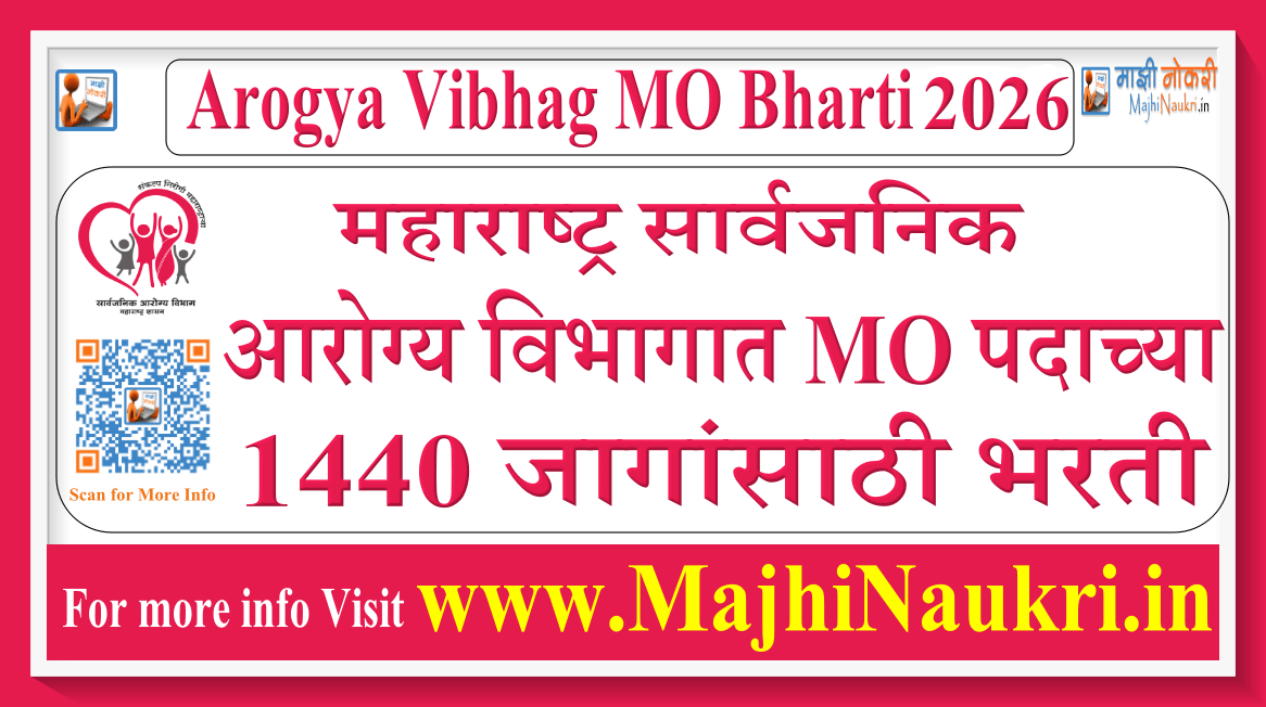 Arogya Vibhag MO Bharti 2026 Apply Now for 1440 MO Posts